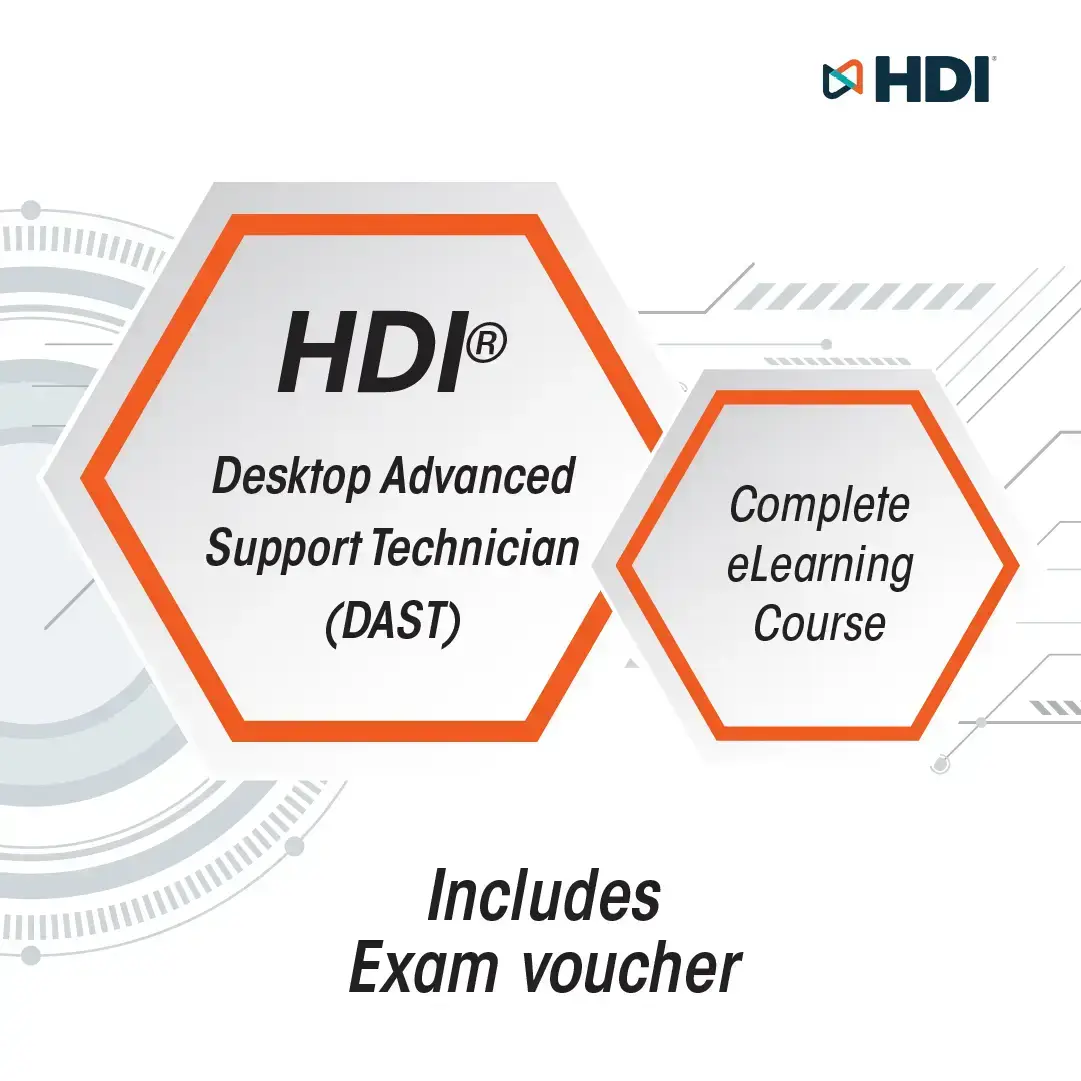 HDI® Desktop Advanced Support Technician (DAST) - elearning Course - HDAA